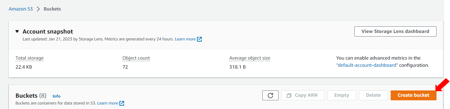 Creating a bucket in AWS - Welcome to Langstack